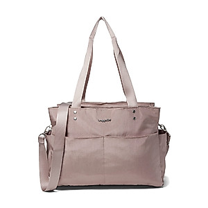 Baggallini The Only Bag - Multi-Compartment Crossbody Tote Bag for Women, Blush Shimmer