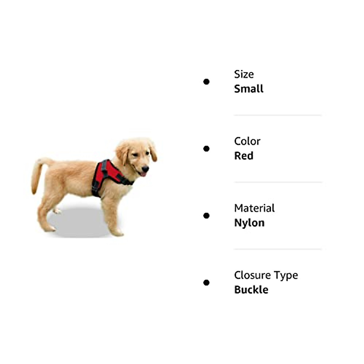 Copatchy No Pull Reflective Dog Harness (Small, red)