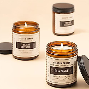 4 Pack Candles Gifts for Women, Lavender Candle Sets for Women Gifts, 28 OZ 200 Hour Long Lasting Candles, Sage Candles for Home Scented, Aromatherapy Candles Gift Set for Family and Friends