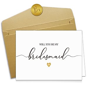 Spercy 11 Bridesmaid Proposal Cards with Envelope, 8 Will You Be My Bridesmaid, 2 Will You Be My Maid of Honor, 1 Will You Be My Matron of Honor