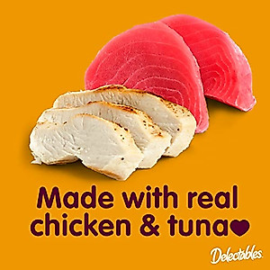 Hartz Delectables Stew Lickable Wet Cat Treats for Adult & Senior Cats, Chicken & Tuna, 1.4 Ounce (Pack of 12)