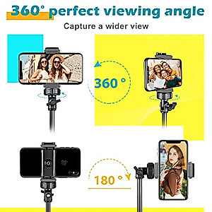 Torjim 67" Phone Tripod, Extendable iPhone Tripod Stand with Wireless Remote & Phone Holder, Aluminum Selfie Stick Tripod for iPhone/Camera/GoPro