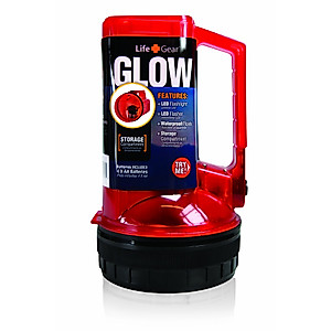 Life Gear - LG114 LED Glow Spotlight with Storage Compartment, Red Red/Red