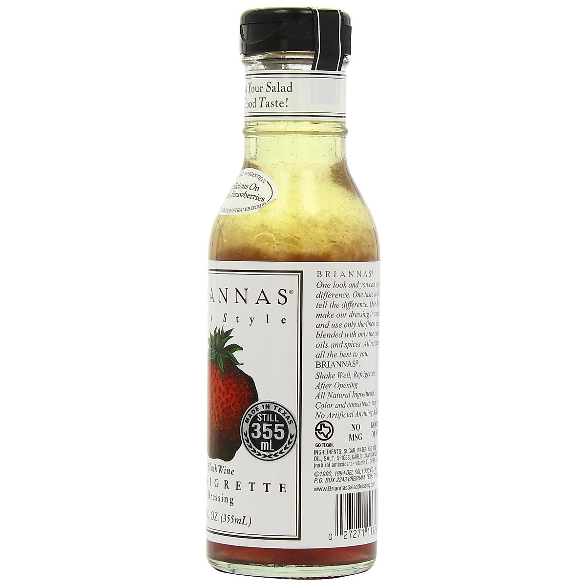 Brianna's Blush Wine Vinaigrette, 12-Ounce Bottles (Pack of 6)