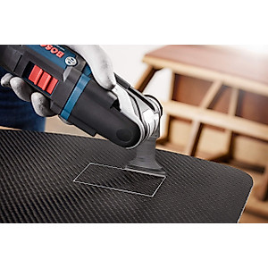 BOSCH OSP200CC 1-Piece 2 In. StarlockPlus Oscillating Multi Tool Metal & More Curved-Tec Carbide Extreme Plunge Cut Blade for Heavy-Duty Applications in Metal (Nails and Staples), Wood with Nails, PVC