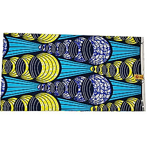 African Fabric African Print Fabric Ankara Wax 6 Yards Ankara Fabric Kente Cloth Fabric by The Yard (The Natural Pattern)