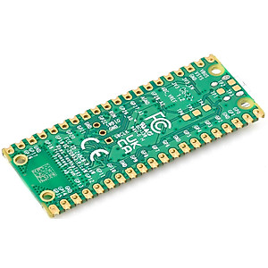 waveshare Pre-Soldered Header Raspberry Pi Pico W, Built-in WiFi Support 2.4 GHZ Wi-Fi 4, Based on Official RP2040 Dual-Core Processor,Dual-core Arm Cortex M0+ Processor