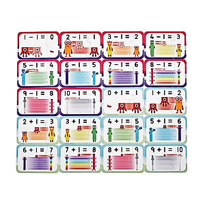 Learning Resources Numberblocks Adding and Subtracting Puzzle Set, Numberblocks Jigsaw Puzzle, Maths Jigsaw Puzzle, 20 Educational Puzzles in a Box, 2-Piece Puzzles, Ages 3+