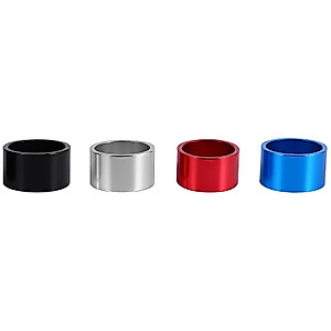 DEWIN 4 PCS Bicycle Headset Spacer Bike Handlebar Stem Spacers Aluminum Alloy Headset Stem Spacer Set Fit 28.6mm Bicycle Front Stem 5MM 10MM 15MM 20MM