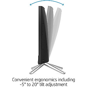 HP 2023 22-inch FHD IPS Touchscreen All-in-One Desktop PC 2-Core AMD Ryzen 3 3250U Processor 8GB DDR4 RAM NVMe M.2 256GB SSD 1TB HDD DVD WiFi AC BT Webcam Speaker Windows 10 Black w/RE USB Drive