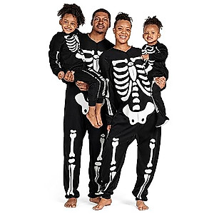 The Children's Place Kids One Piece Family Matching, Halloween Pajama Sets, Cotton, Skeleton, Medium