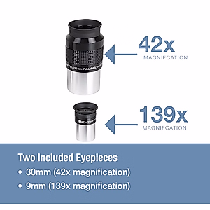 Zhumell – 10-inch Dobsonian Reflector Telescope – Large Aperture for Crisp, Bright Images – Solid Base Construction with Handle for Easy Transport – Ideal Astronomical Telescope