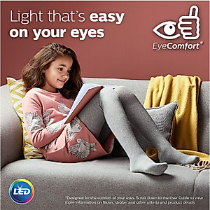 Philips LED Flicker-Free Vintage ST19 Light Bulb, Dimmable Warm Glow Effect, EyeComfort Technology, 800 Lumen, 2700-2200k, 8W=60W, E26 Base, Title 20 Certified, 4-Pack (Warm to glow)