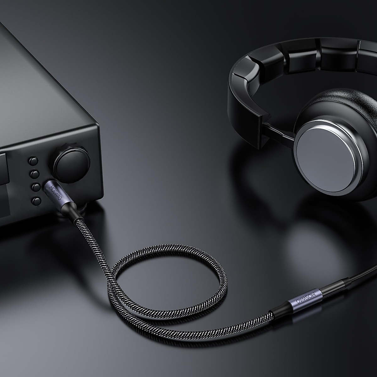 MOSWAG 6.35mm 1/4 inch to 3.5mm 1/8 inch Headphone Jack Adapter 3.28FT/1Meter,1/8 Female to 1/4 Male Extension Cable,3.5 to 6.35 Audio Cable for Mixer Guitar Piano Amplifier Speaker and More