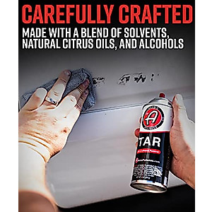 Adam's Tar 9oz - Heavy Duty, Concentrated Road Tar & Adhesive Remover | Remove Rubber Streaks, Badges, & Grime from Your Paint, Wheels, Rims, and Other Exterior Surfaces
