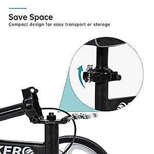 ELENKER Steerable Knee Walker with 10" Front Wheels Deluxe Medical Scooter for Foot Injuries Compact Crutches Alternative Black