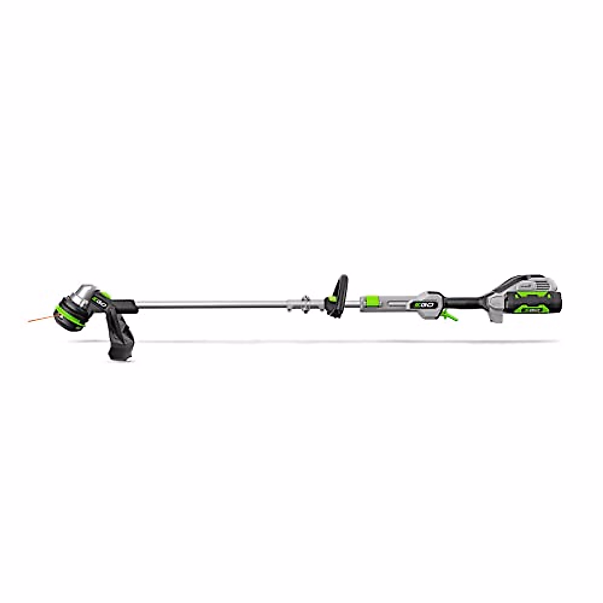 EGO ST1511T 15-Inch 56-Volt Lithium-Ion Cordless String Trimmer Kit Alu Foldable Shaft Battery and Charger Included, 15in Powerload/Telescopic/Gauge(2.5AH), Black