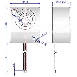 ShangHJ 4PCS 110dB Electronic Black Mini Piezo Alarm Siren DC 12V Insurance AntiTheft HighDecibel Square Shell Active Buzzer Alarm for Car Safes