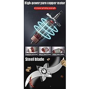 Electric Grain Grinder, High Speed Timing Grinder Powder Machine for Herb Coffee Spices, Multifunction Cereals Grinder Mill with Overload Protection, Home/Commerci