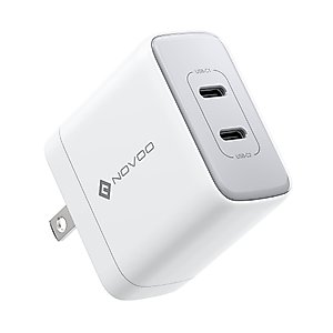 35W USB C Charger Block, NOVOO GaN III iPhone Charger USB C Brick Foldable Wall Charger Fast Charging Adapter for Mobile iPhone 14/14 Plus/14 Pro/14 Pro Watch/Galaxy, Pixel 4/3, iPad/iPad Mini