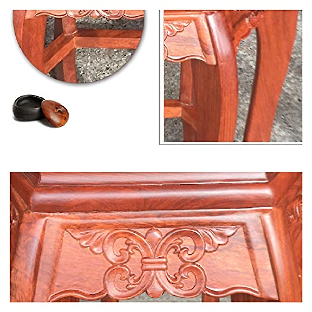 Bonsai Base Stand Wooden Plant Display Stand Plant Stand Flower Pot Holder Shelf Indoor Planter Display Shelving for Balcony Living Room Display Stand Base (Size : Small)