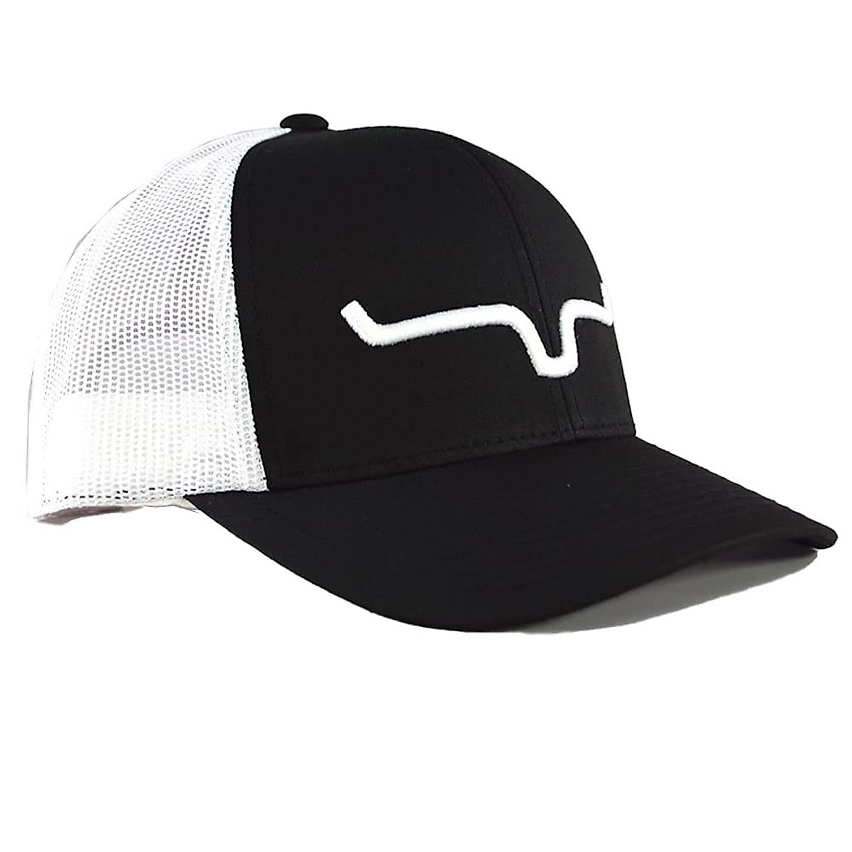 Kimes Ranch Caps Adjustable Snapback Weekly Trucker Hat/Black-White