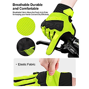 INBIKE Mountain Bike Gloves for Men Knuckle Guard Padded Men's Cycling Gloves Breathable for MTB Motocross Racing Dirtbike