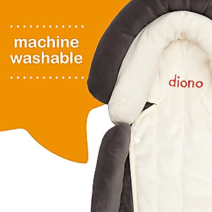 Diono Cuddle Soft Pack of 2 Baby Head Neck Body Support Pillows for Newborn Baby Super Soft Car Seat Insert Cushion, Perfect for Infant Car Seats, Convertible Car Seats, Strollers, Gray