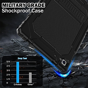 Grifobes for Samsung Galaxy Tab A9 Plus 11 Inch 2023 Cases, Heavy Duty Shockproof Rugged Cover for New Samsung Tablet A9+ 11" Case (SM-X210/X216/X218) with Kickstand for Kids Men, Black