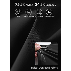 BALEAF Men's Lightweight Joggers Quick Dry Cargo Pants UPF 50+ Stretch Jogger Pants Hiking Outdoor Running Track Workout Black L