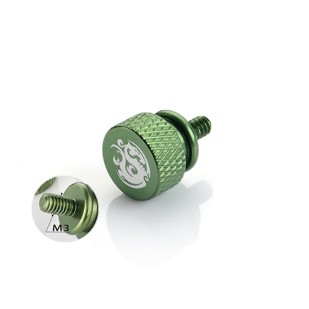 Aluminum Thumbscrew with Logo for Bitspower M3 Black