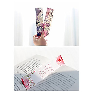 Flower Poetry Theme Colorful Bookmarks, 30 PCS (Flower Poetry)