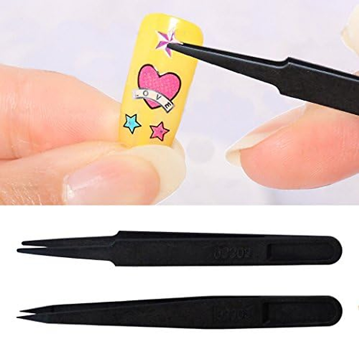 7pcs Precision Anti-static Tweezers, Marrywindix Plastic Tweezers for Electronics Jewelry-making Repairing