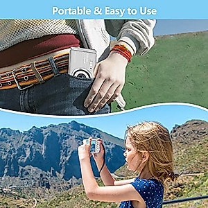 Digital Camera, Kids Vlogging Camera FHD 1080P 30MP Video Camera with 32GB SD Card, 18X Digital Zoom, 2 Batteries, 2.8" Screen Compact Portable Mini Cameras for Students Teens Adults Girls Boys-Silver