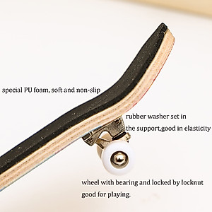 AMISLABTOYS Wood Finger Skateboard Professional Fingerboards Mini Skateboards for Fingers Adults and Teens,1pack 30mm*100mm