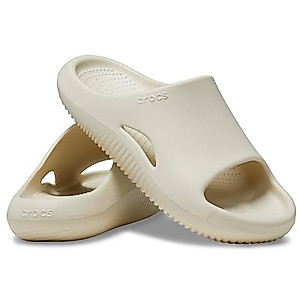 Crocs Unisex Mellow Slides Sandal, Bone, Numeric_12 US Men