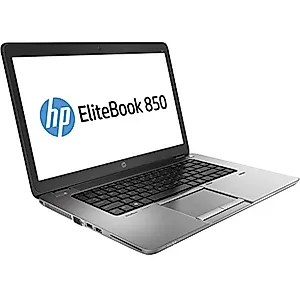 HP EliteBook 850 G2 15.6in Laptop, Core i5-5300U 2.3GHz, 8G RAM, 256GB Solid State Drive, Windows 10 Pro 64Bit (Renewed)