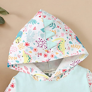 FANTANGPAI Newborn Baby Girl Clothes Infant Girl Outfits Baby Girl Clothing Sets 3Pc (12-18 months,green dino)