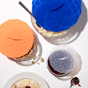 GIR: Get It Right Premium Silicone Round Lid, 4 Inches, Red, 2 Pack