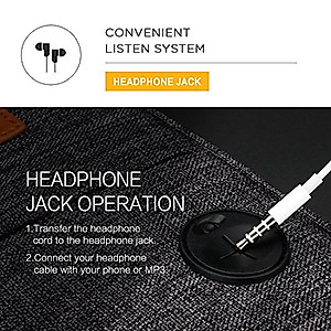 DOMISO 14 Inch Waterproof Laptop Bag Canvas with USB Charging Port Headphone Hole for 14" Laptops/Apple/Acer Chromebook 14 / HP Pavilion 14 Stream 14 / Lenovo/Dell/MSI, Dark Grey