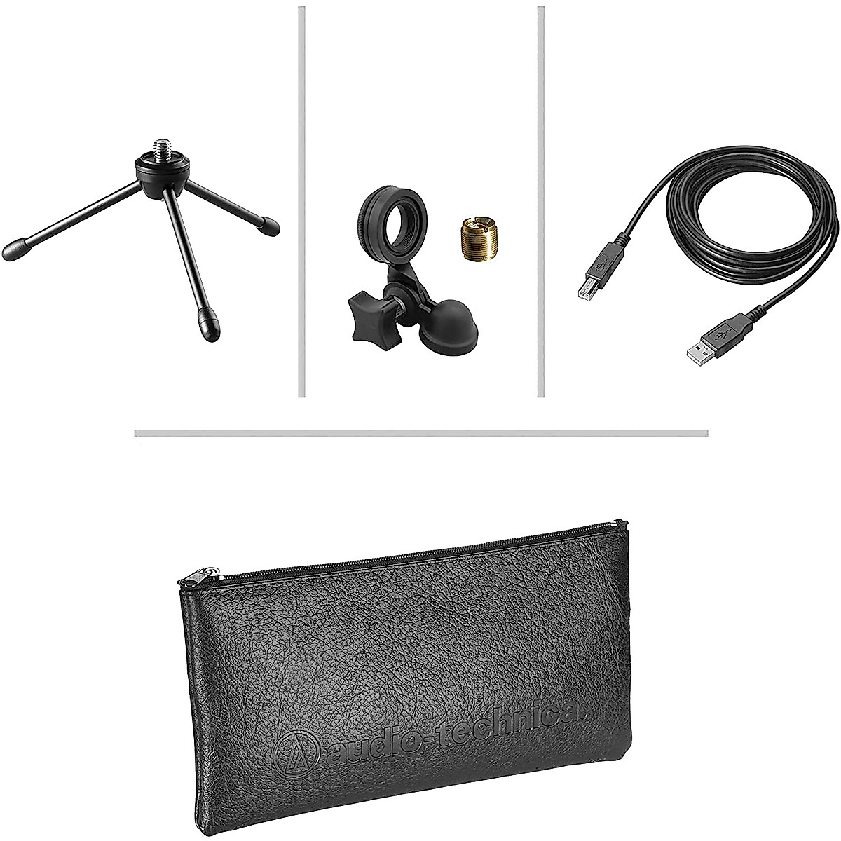 Audio-Technica AT2020USB+ Cardioid Condenser USB Microphone Kit with Isolation Shield and Pop Filter - Compatible with PC, Mac and Windows