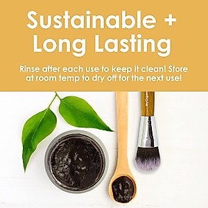 Face Mask Brush - Soft Bamboo Facial Mud Mask Applicator Brush for Applying Facial Mask | Use with Facial Mud Masks, Peel Off Masks, Oils & Makeups (4 inches long)