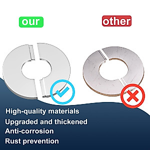 Wall Split Flange Stainless Steel Escutcheon Plate plumbing Cover Self-Adhesive Round for 50mm Diameter Pipe