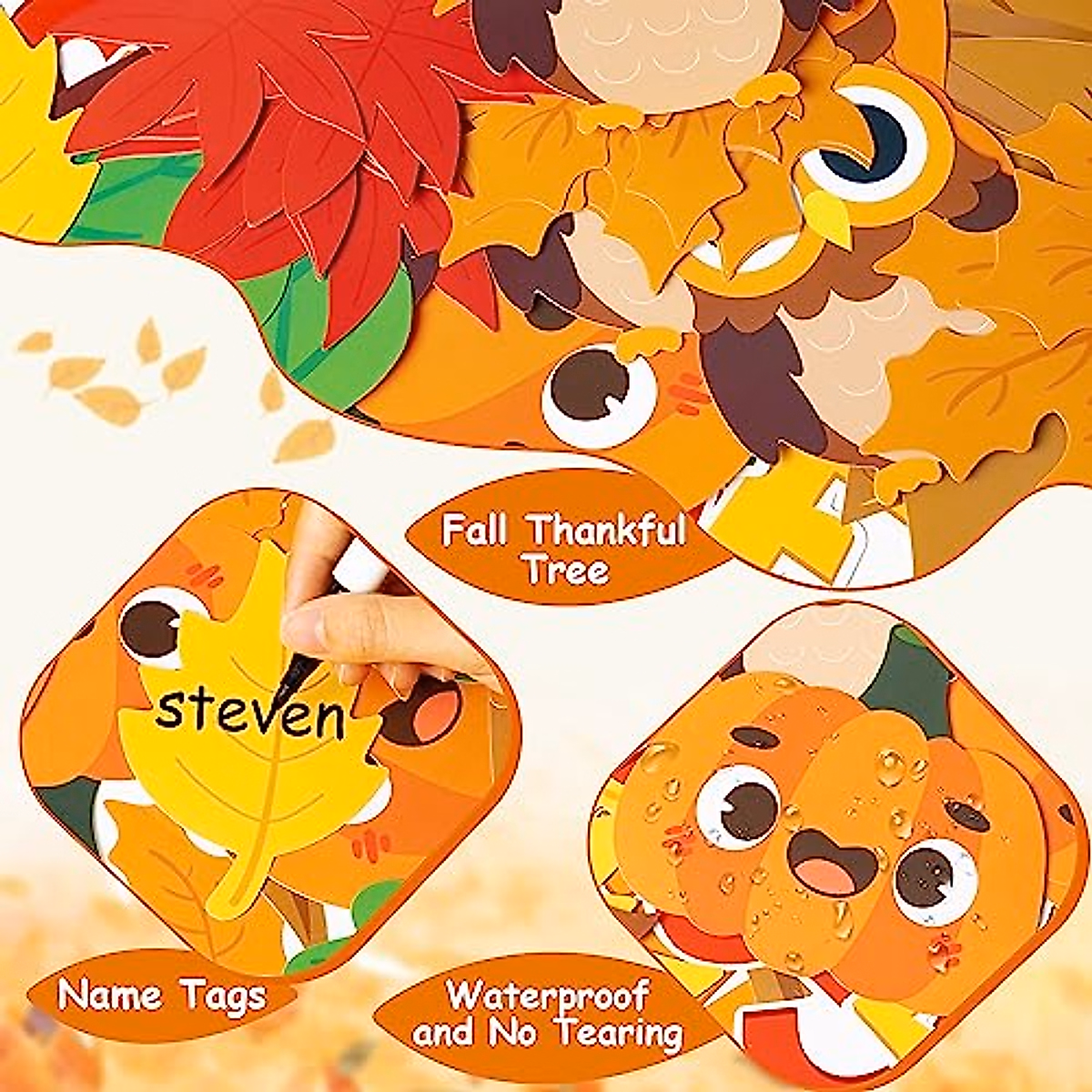 CY2SIDE 80PCS Fall Thankful for God’s Unbeleafable Blessings Cutouts for Bulletin Board Border Sets Maple Leaves Pumpkin Thankful Trees Cutout Trim Borders Religious Sunday School Bulletin Board Decor