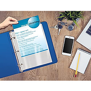 GOLD SEAL 50 Count Diamond Clear Sheet Protectors, Anti Glare Coating, Standard Durable Weight,8.5 x 11", Topload, 50 Pack