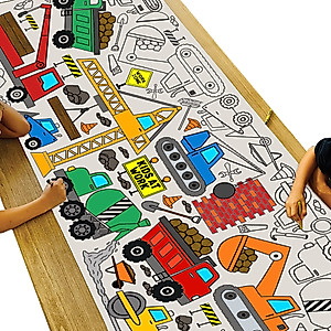 Tiny Expressions Giant Coloring Poster for Kids - 30 x 72 Inch Jumbo Paper Banner or Table Cover for School Parties or Events | Super Large Pages for Children to Color on Floor or Wall