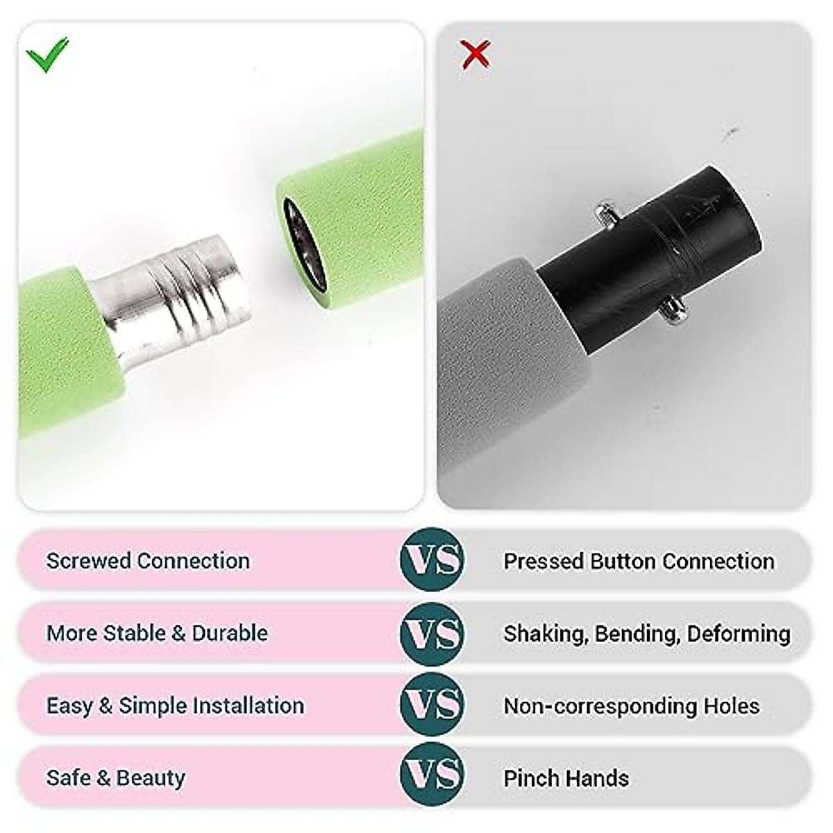 COFOF Pilates Bar Kit with Resistance Bands, Multifunctional Yoga Heavy-Duty Metal Adjustment Buckle, Portable Home Gym for Women Full Body Workouts(20-150LBS)-Forest