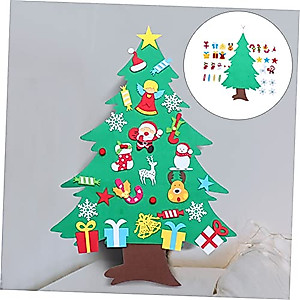 OFFSCH 1 Set Felt Christmas Tree Play Set Christmas Decor Table Top Decor Felt Tree Ornaments Felt Christmas Tree for Toddlers 3D Felt Christmas Tree Xmas Ornament Felt Christmas Tree Set