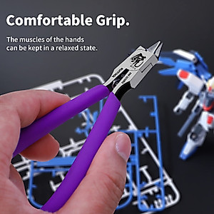 RUITOOL Model Nippers,Gundam Model Tools for Beginners to Repair and Fix Plastic Models, Ultra-thin Single-edged Non-slip Grip,4.7 Inch Sharp Cutters for Gunpla Model Building