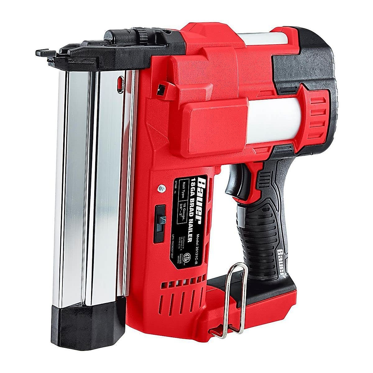 Cordless 18 Gauge Brad Nailer 20 Volt Battery Powered Tool Only From Bauer